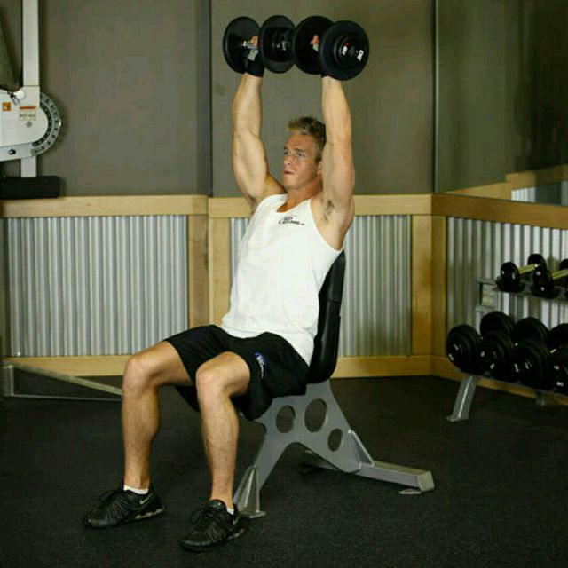 Dumbbell Shoulder Press (custom) by Thomas R. - Exercise How-to - Skimble