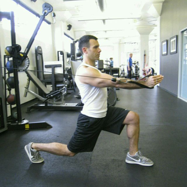 CM Forward Lunge With A Fly by Pavel B. - Exercise How-to - Skimble