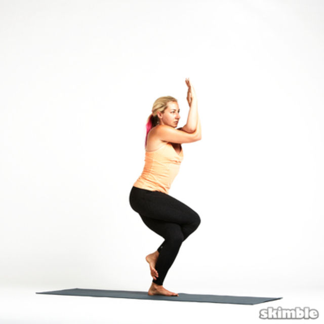 Eagle Pose - Exercise How-to - Skimble Workout Trainer