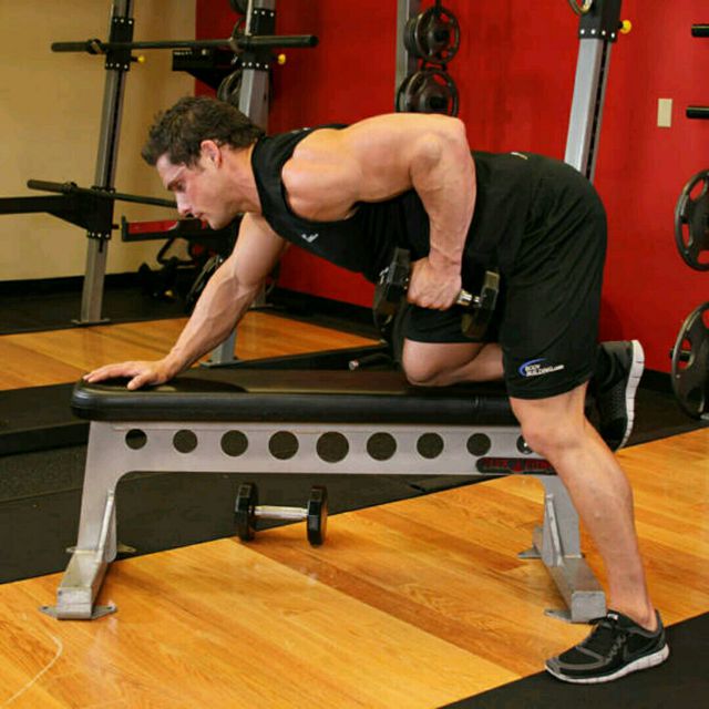 One arm dumbbell row (custom) by Thomas R. - Exercise How-to - Skimble