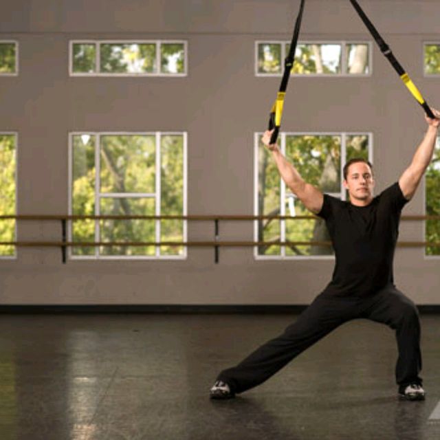 Trx Assisted Side Lunge With Arm Raise By Karina Scheers Exercise How