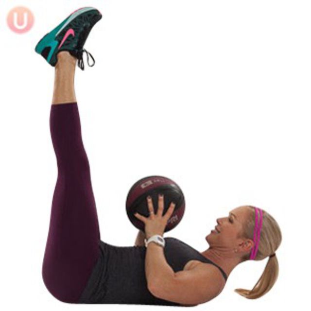 Toe Touches with Medicine Ball by Caroline Majerczyk - Exercise How-to ...