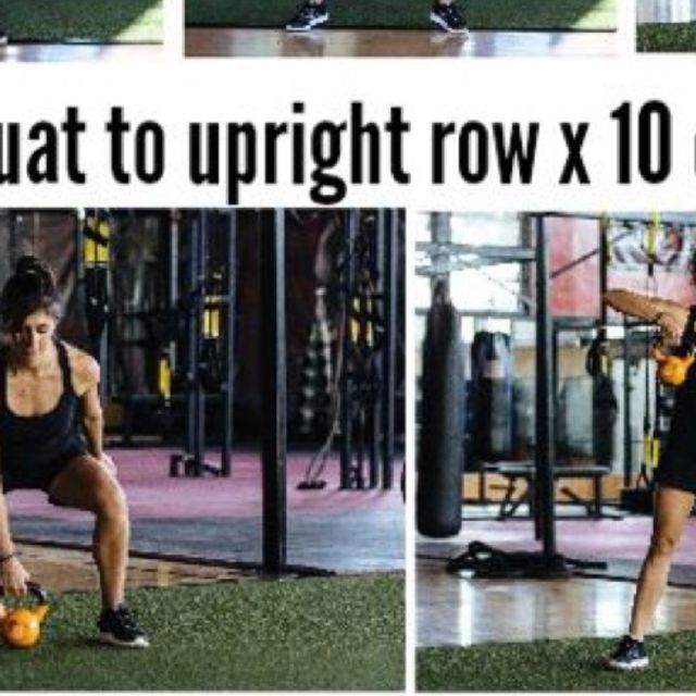 Squat To Upright Row by Demarcus Brewer - Exercise How-to - Skimble