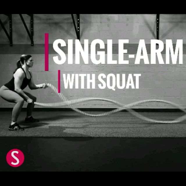 Single-Arm Wave With Squat by Rema M. - Exercise How-to - Skimble