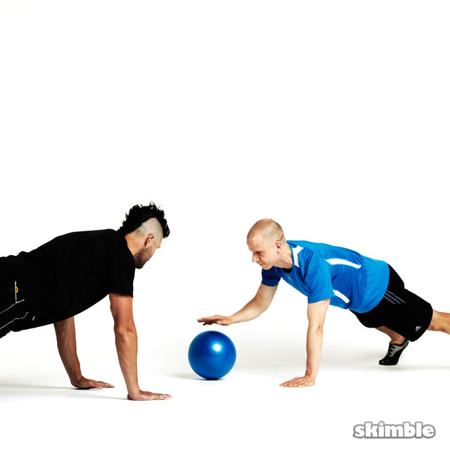 Plank Ball Pass with Partner - Exercise How-to - Skimble