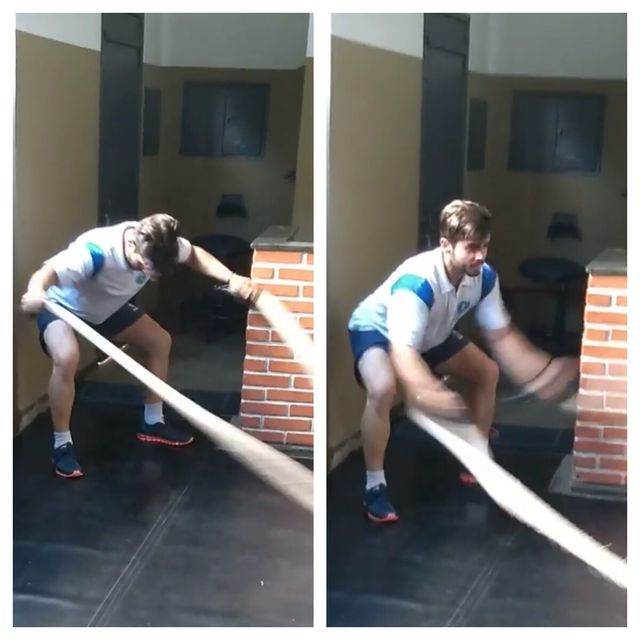 Battle Rope Side Wave by Marcos Mori - Exercise How-to - Skimble
