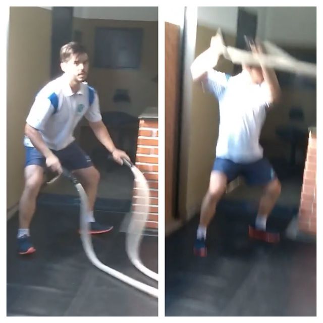 Battle Rope Side Elevation + Judo Movement by Marcos M. - Exercise How ...