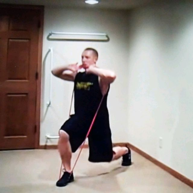 Band Split Squats Right by Fredrick Perdue - Exercise How-to - Skimble