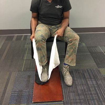 Heel raise/drop with ball by Valerie M. - Exercise How-to - Skimble