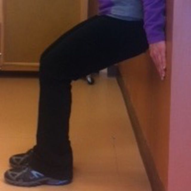 Mini Wall Squats by Valerie M. - Exercise How-to - Skimble