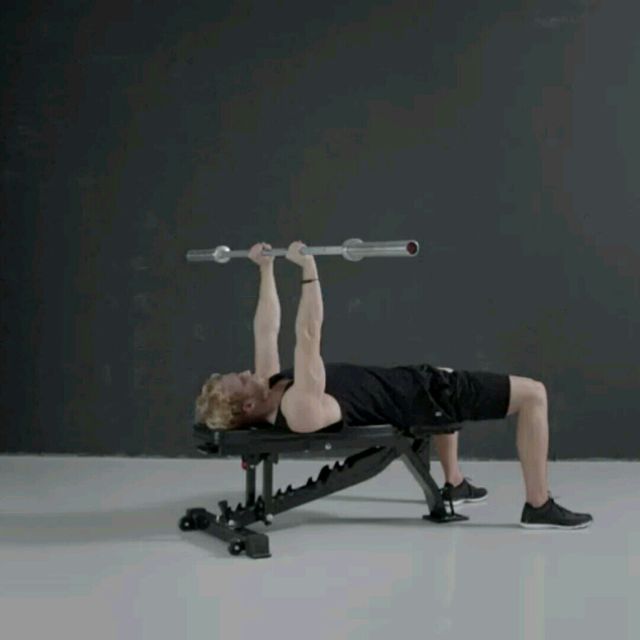 Barbell Tricep Extensions by Luca⚡ 🔹. - Exercise How-to - Skimble