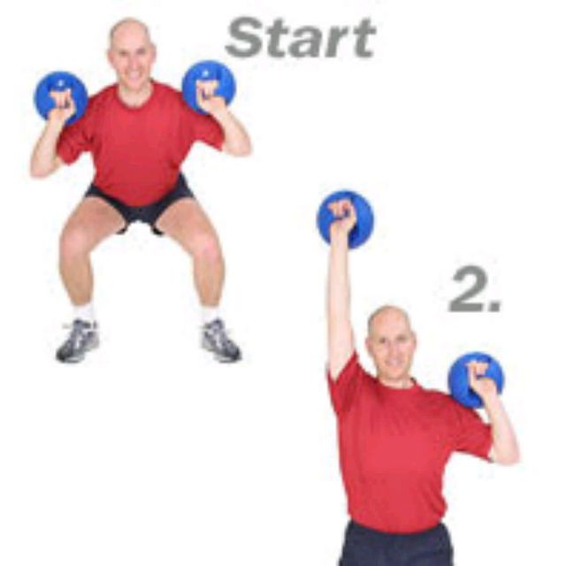 Squat To Alternating Overhead Press by Silas Eisenback - Exercise How ...