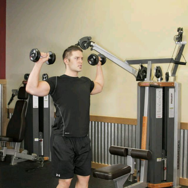 Dumbbell Shoulder Press by Cody L - Exercise How-to - Skimble