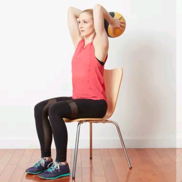 Seated Triceps Extension by Sonia R. - Exercise How-to - Skimble
