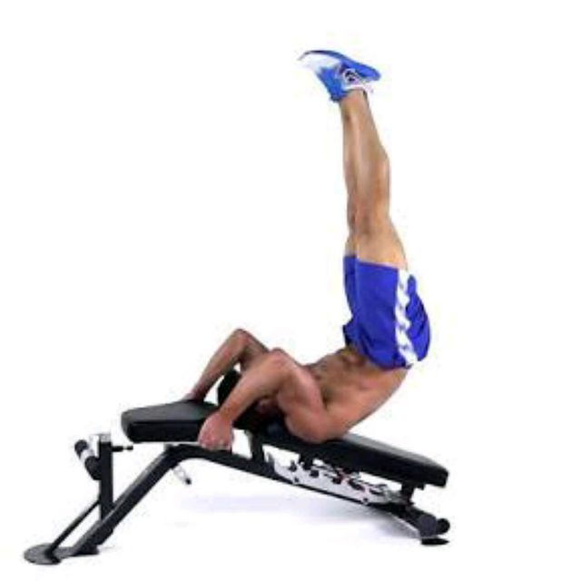 Bench crunches - reversed declined by Kelly R. - Exercise How-to - Skimble