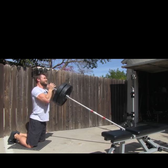 Kneeling Landmine Chest Press by Rob D - Exercise How-to - Skimble