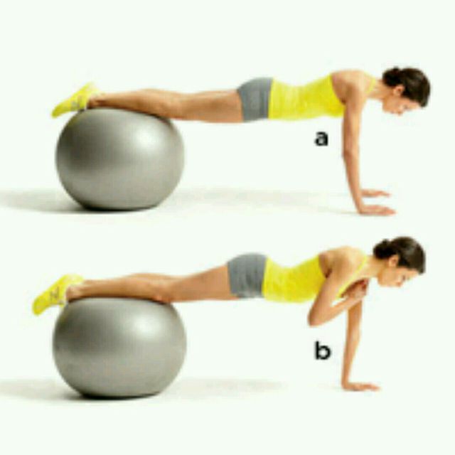 Stability Ball Plank Shoulder Taps by Roxxi Franklin - Exercise How-to - Skimble