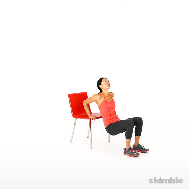 Chair Tricep Dips - Exercise How-to - Skimble Workout Trainer