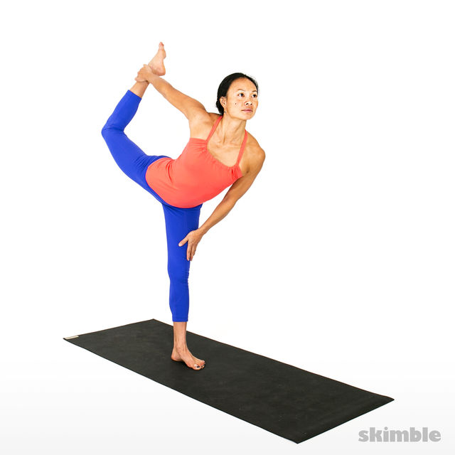 Left Dancer's Pose - Exercise How-to - Skimble Workout Trainer