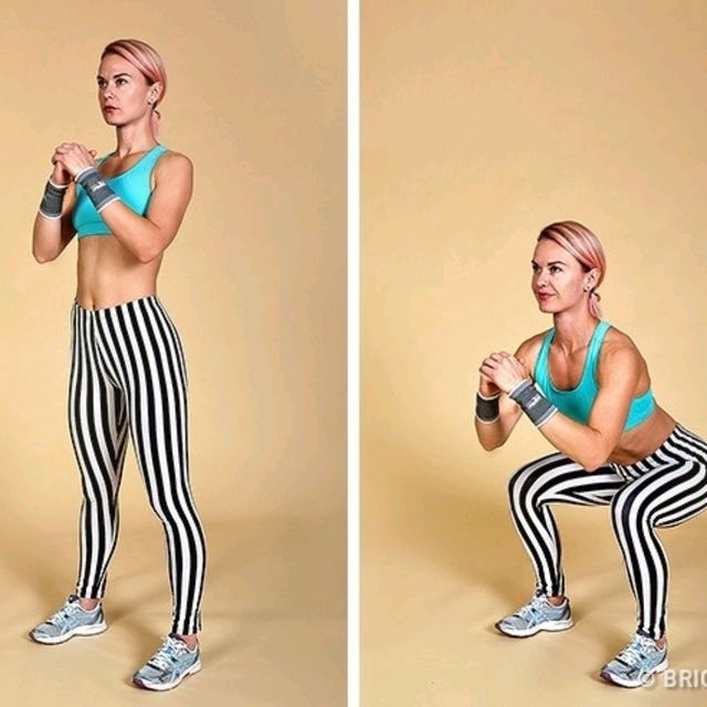 Squat With Kickbacks by Sonia R. - Exercise How-to - Skimble