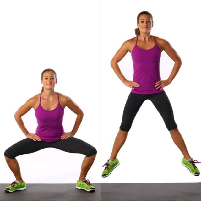 Sumo Squat Jump by Tanya M. - Exercise How-to - Skimble