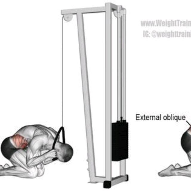 Kneeling Cable Crunch by Tabitha Moore - Exercise How-to - Skimble