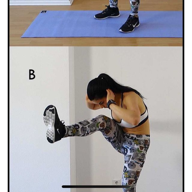 Standing Crunch by Bridgitte Dabrowski - Exercise How-to - Skimble