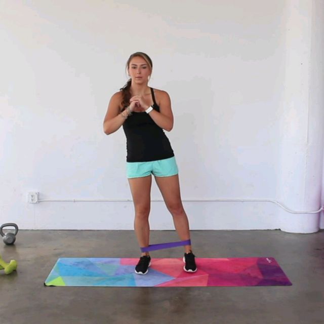 Squat Side Kick Loop Band by Bernadette C. - Exercise How-to - Skimble