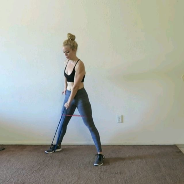 Single Side Lunges Double Loop Bands by Bernadette C. - Exercise How-to ...