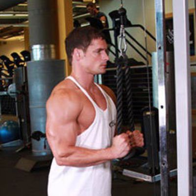 Cable Tricep Pull Up 5/10 by Kyle Matzdorf - Exercise How-to - Skimble