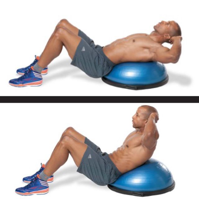 Bosu Crunch by Adele A. - Exercise How-to - Skimble