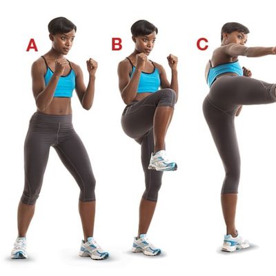 Squat Hold With Air Punch by Dominique Meilleur - Exercise How-to - Skimble