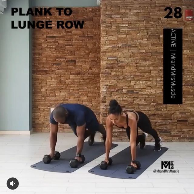 Plank To Lunge Row by Cleo W. - Exercise How-to - Skimble