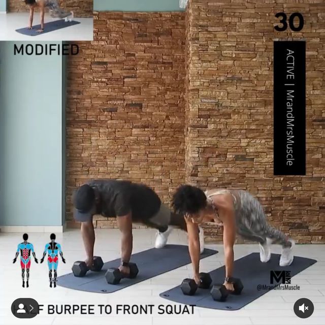 Half Burpee To Front Squat by Cleo W. - Exercise How-to - Skimble