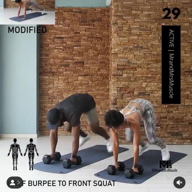 Half Burpee To Front Squat by Cleo W. - Exercise How-to - Skimble