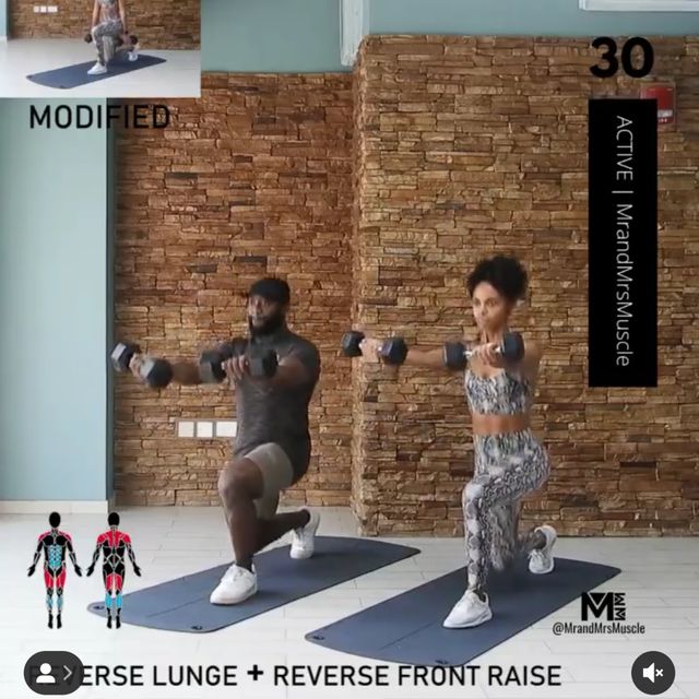Reverse Lunge And Reverse Front Raise by Cleo W. - Exercise How-to ...