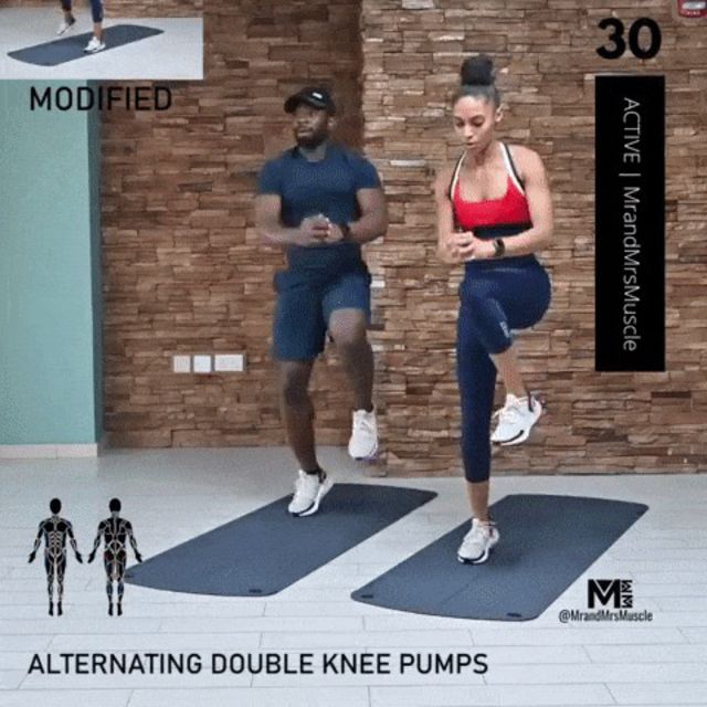 Alternating Double Knee Pumps by Cleo W. - Exercise How-to - Skimble