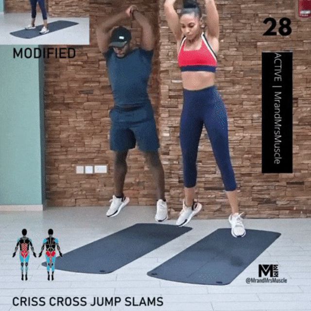 Criss Cross Jump Slams by Cleo W. - Exercise How-to - Skimble