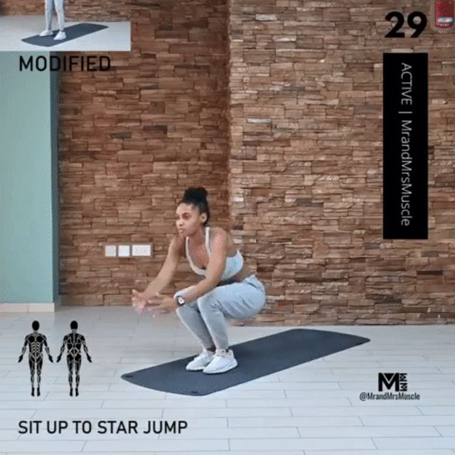 Sit Up to Star Jump by Cleo W. - Exercise How-to - Skimble