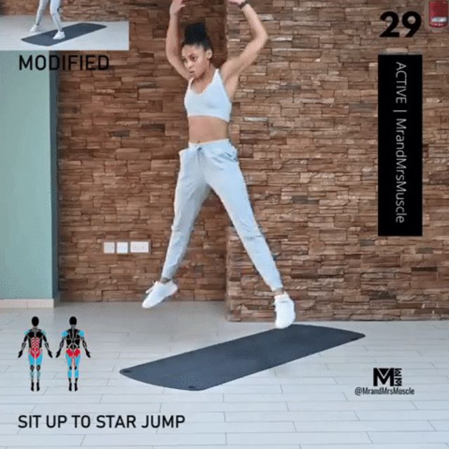Sit Up to Star Jump by Cleo W. - Exercise How-to - Skimble