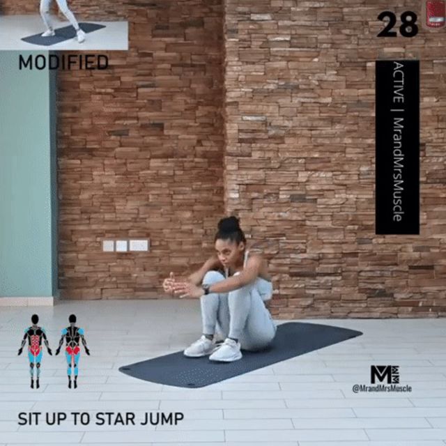 Sit Up to Star Jump by Cleo W. - Exercise How-to - Skimble