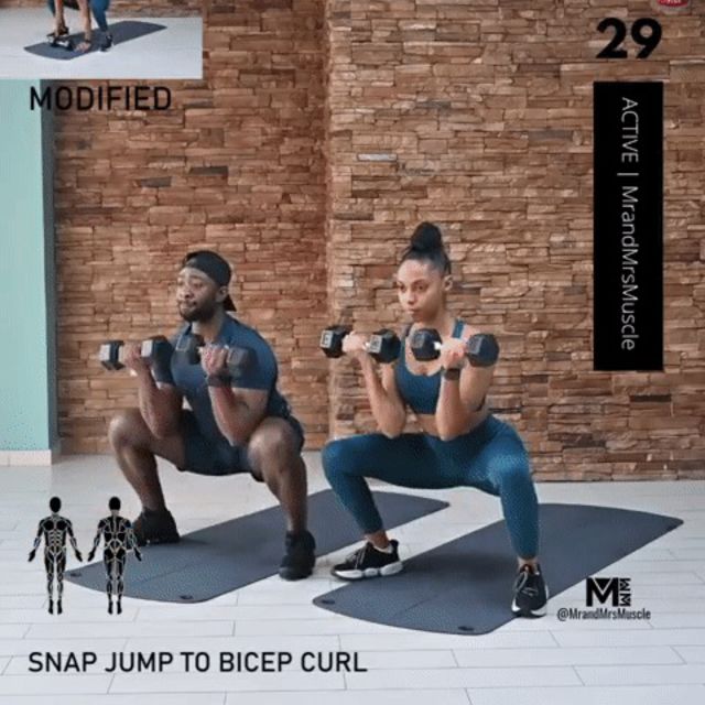 Snap Jump to Bicep Curl by Cleo W. - Exercise How-to - Skimble