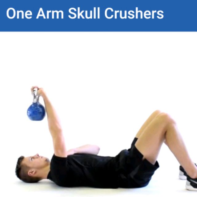 One arm skull crunchers by Tanya P - Exercise How-to - Skimble