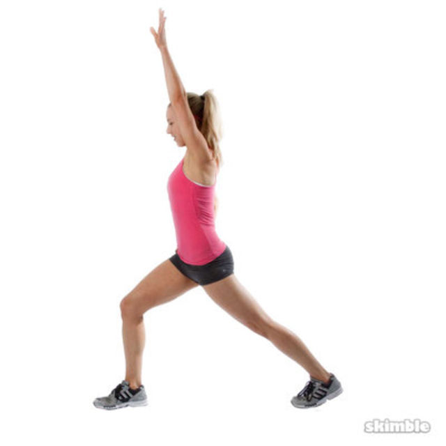 Right Runner's Lunge - Exercise How-to - Skimble Workout Trainer