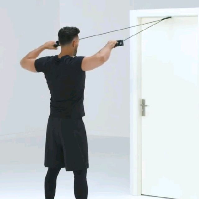 High face pull with Resistance tube by Tanya P - Exercise How-to - Skimble