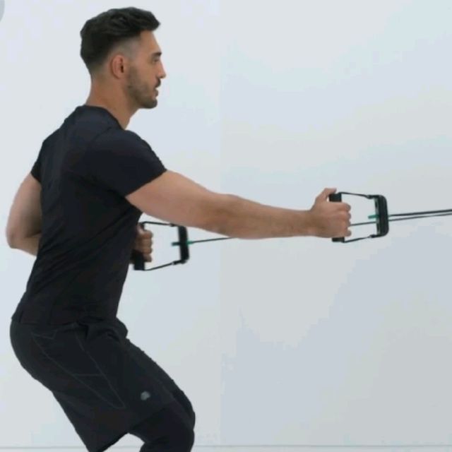 Resistance tube row (left) by Tanya P - Exercise How-to - Skimble