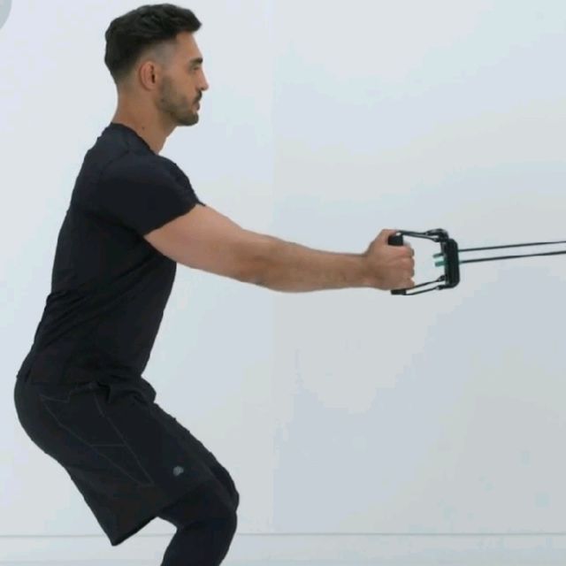 Resistance tube row (left) by Tanya P - Exercise How-to - Skimble