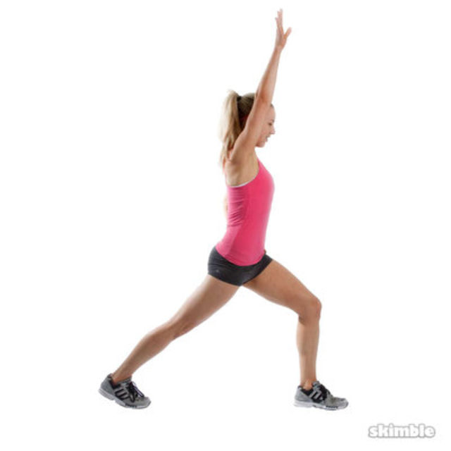 Left Runner's Lunge - Exercise How-to - Skimble Workout Trainer
