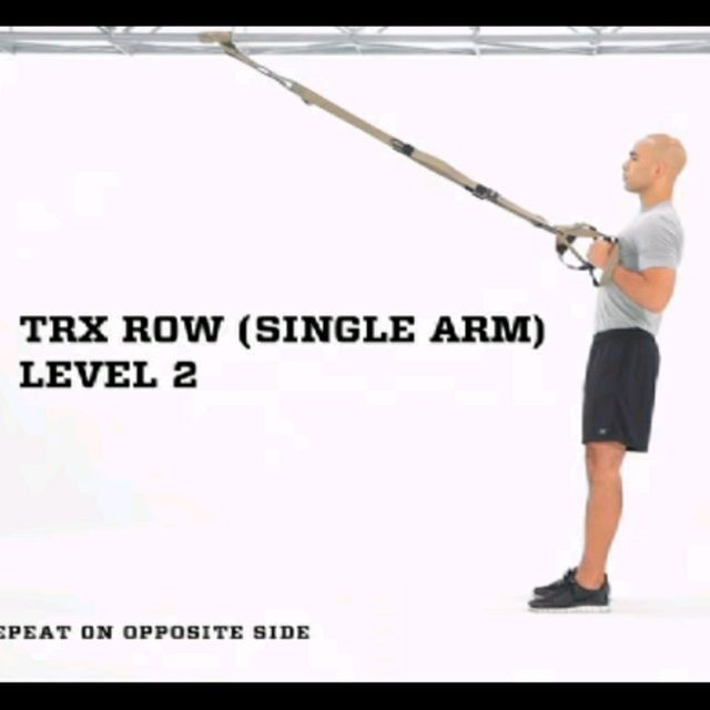 TRX Row (Single Arm) Lev 2 by Alex 🌊. - Exercise How-to - Skimble