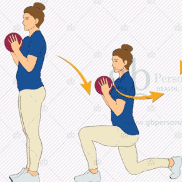 Slam Ball Reverse Lunge Twist by Alonzo Brown - Exercise How-to - Skimble